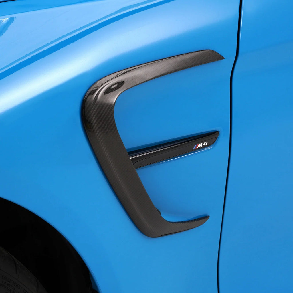 BMW M4 F82 F83 PRE-PREG CARBON FIBRE SIDE FENDER TRIM COVER BY ADRO (2